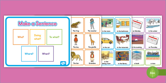 Simple Sentence Starters with Pictures - Grades K-3
