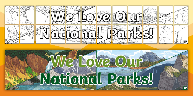 National Parks Collaborative Art Banner (creat de profesori)