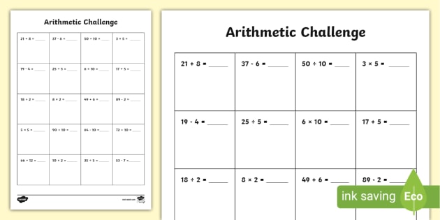 👉 Year 2 Arithmetic Challenge 2 (teacher made)