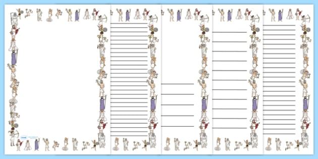 Roman Gods Page Borders (A4) - Romans, Rome, Roman Empire