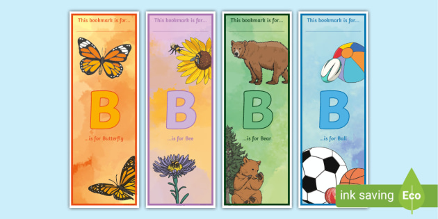FREE! - Printable Letter B Bookmarks | Primary Resources | Twinkl