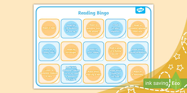 * NEW * Reading Bingo