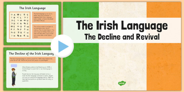 The Irish Language Decline and Revival Informative PowerPoint