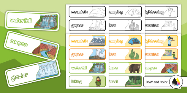 National Parks Vocabulary Cards | K-2 | Twinkl USA