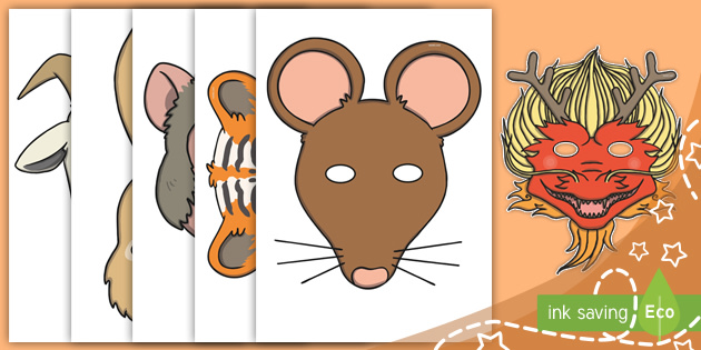 Chinese New Year Animal Masks - Animal Info Mania