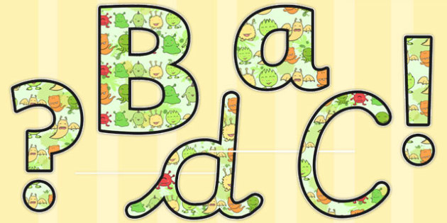 Germ Themed Display Lettering 2 per A4 (teacher made)