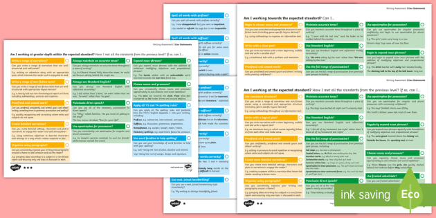 Y4 Writing Assessment I Can Statements with Worked Examples Assessment Pack
