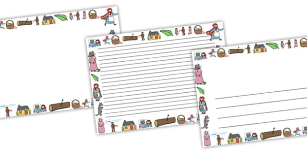 FREE! - Little Red Riding Hood Full Page Borders (Landscape)