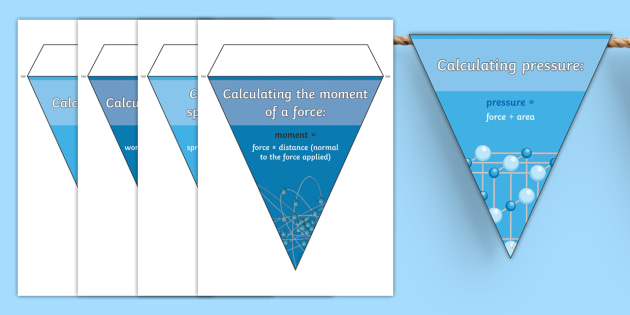 GCSE Science - Physics Written Equation Display Bunting
