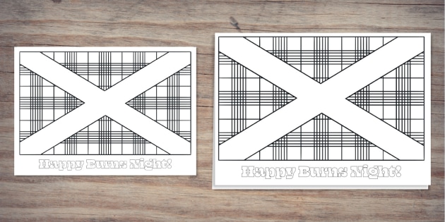 Burns Night Scottish Flag Colouring | Twinkl Party