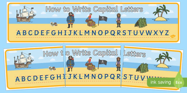 Alphabet Capitals Display Banner Pirates (teacher made)