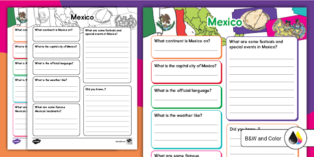 Mexico Worksheets | twinkl.com