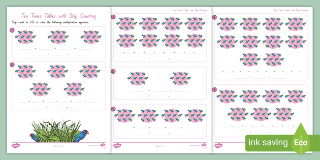 Stage 4 Ten Times Tables with Skip Counting