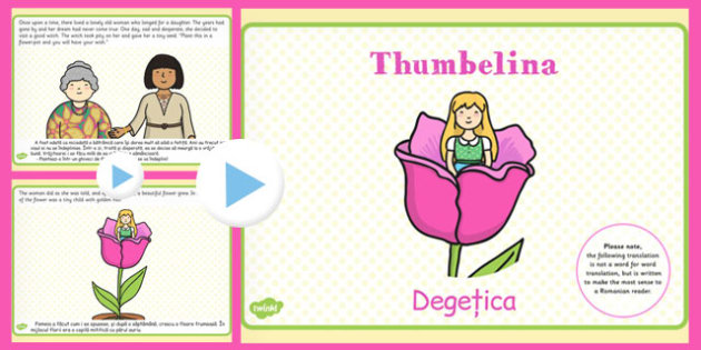 Thumbelina Story PowerPoint Romanian Translation - romanian