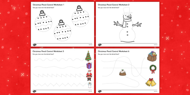 Christmas Pencil Control Sheets (teacher made)