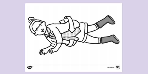 FREE! - Rolling Person Colouring Sheet | Colouring Sheets
