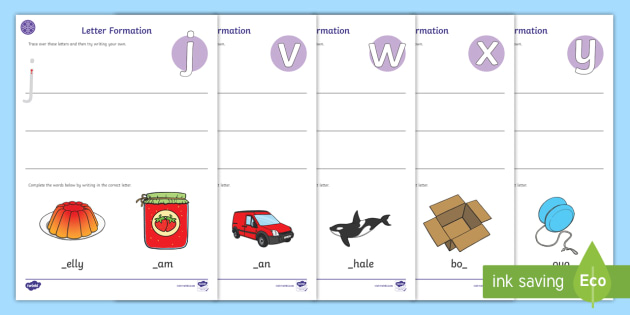 Middle East Phase 3 Letter Formation Worksheet Pack