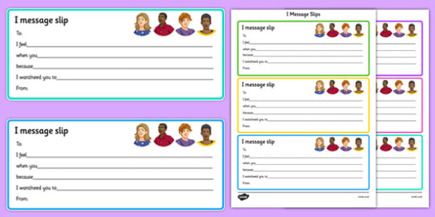 KS3 I Message Slips (teacher made)