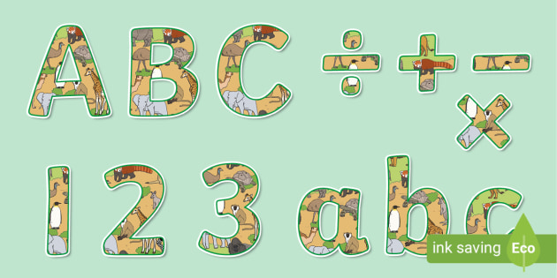 Zoo-Themed Display Lettering (teacher made)