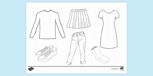 FREE! - Outfits Colouring | Colouring Sheets (Teacher-Made)