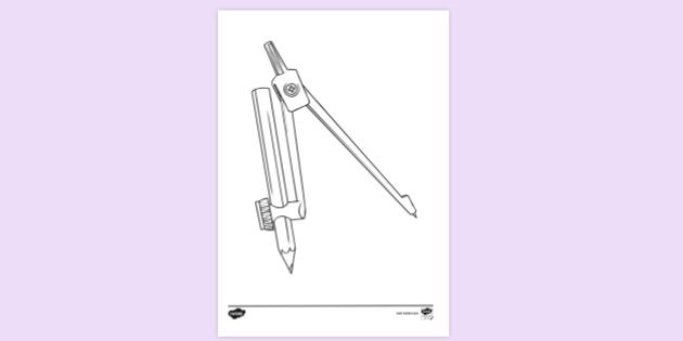 FREE! - Drawing Compass with Pencil Colouring | Colouring Sheets