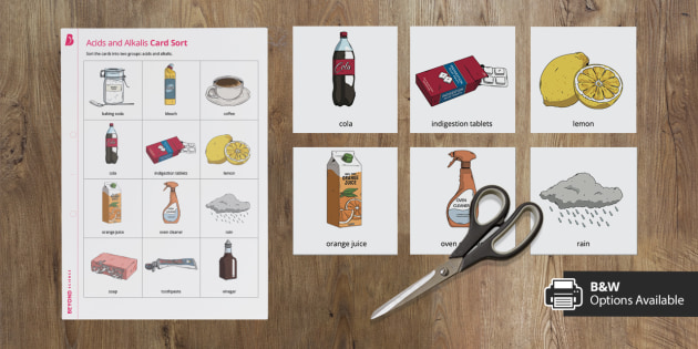 Acids and Alkalis Year 7 Card Sort | KS3 Chemistry | Beyond