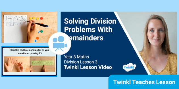 FREE! - 👉 Year 3 Maths: Division Problems with Remainders Video Lesson