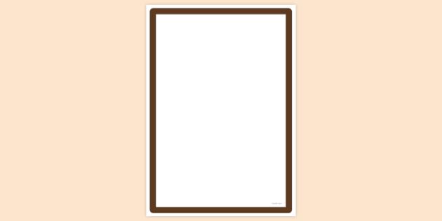 FREE! - Brown Page Border | Page Borders | Twinkl