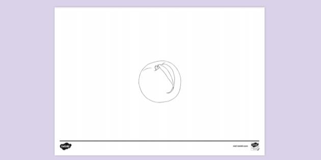 Peach Colouring | KS1 Colouring Sheets | Twinkl