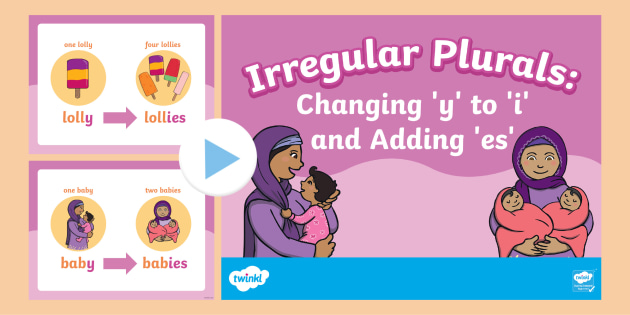 Irregular Plurals: Changing 'y' to 'i' and Adding 'es' PowerPoint