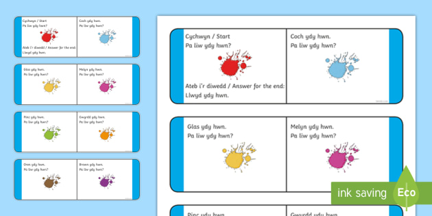 What Colour is This? Welsh Loop Cards (teacher made)