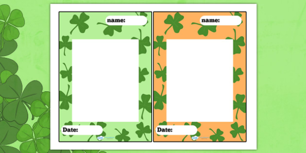 St Patricks Day Editable Note (teacher made)