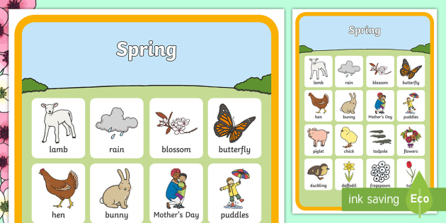 Spring Vocabulary Poster | Twinkl Teacher-Made Resources