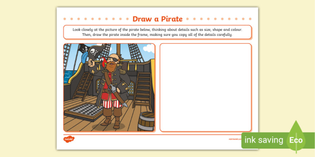 Pirate Drawing Art Activity (Teacher-Made)