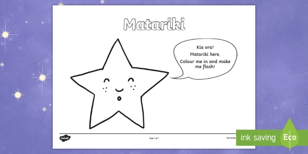 Matariki Colouring Pages - Fun for Kids (creat de profesori)