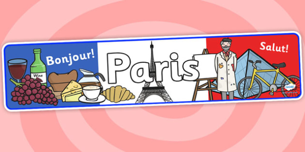 Paris Role Play Banner (teacher made)