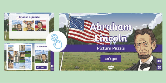 Abraham Lincoln Picture Slider Puzzle (teacher made)