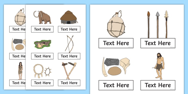 Editable Stone Age Self-Registration Labels