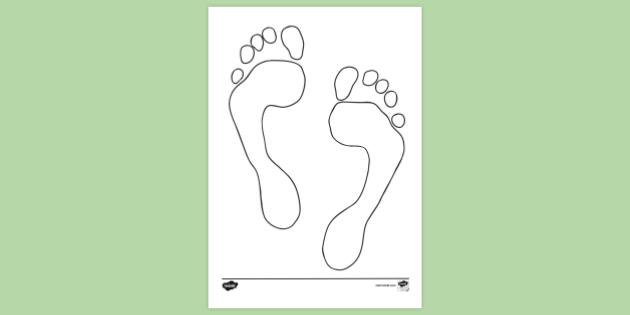 Footprints Colouring | Colouring Sheet