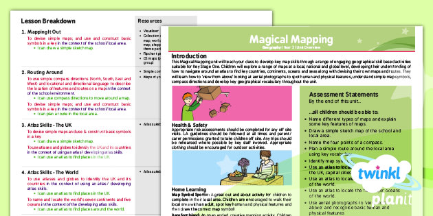 FREE! - Geography: Magical Mapping Year 2 Planning Overview
