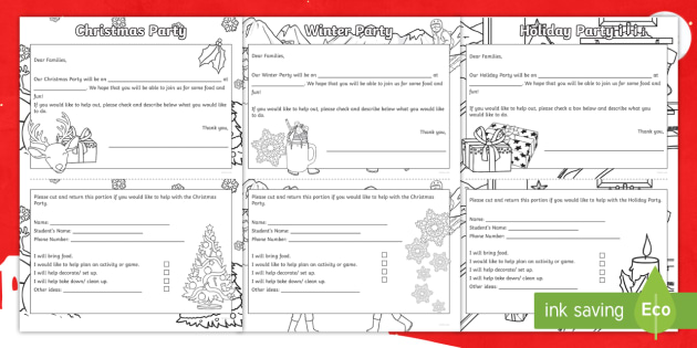 Classroom Christmas Party Invitation Resource Pack - Christmas