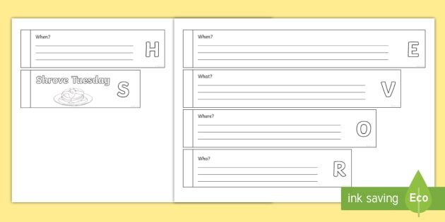 Shrove Tuesday Flip Activity Booklet (teacher made)