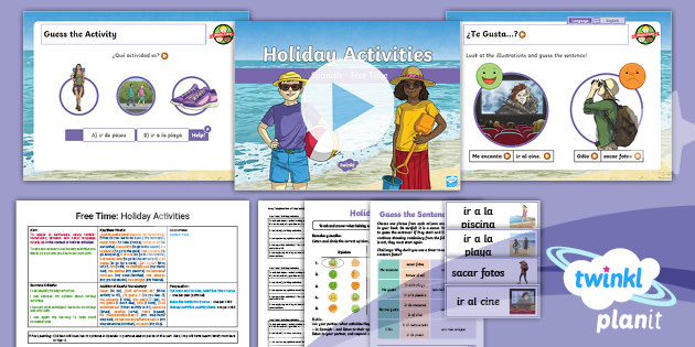 👉 Holidays in Spanish Vocabulary - Holiday Activities Lesson