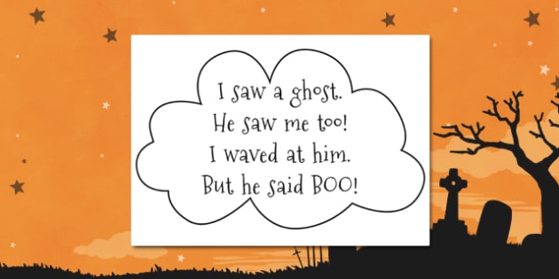 Ghost Poem - ghost, poem, boo, scary, halloween, display, words
