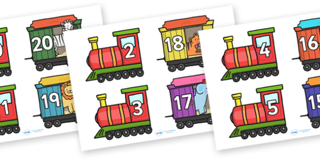 Number Bonds to 20 on Trains and Carriages (teacher made)
