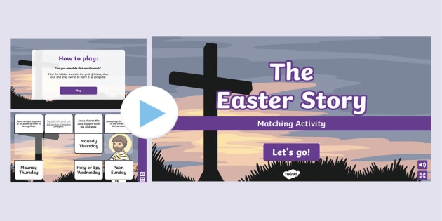 The Story of Easter Activity - Interactive Matching Game
