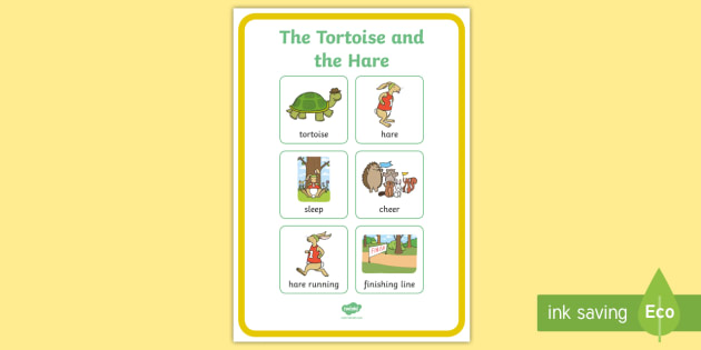 The Tortoise and The Hare Vocabulary Poster