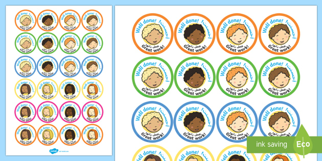 School Role Play Stickers Arabic/English - School Role Play Stickers