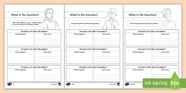 What is the question? Numbers to 1000 (Teacher-Made)