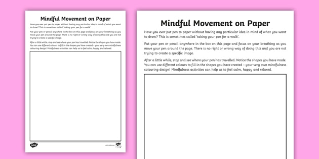 Mindful Movement on Paper